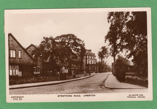 Stretford Road Urmston Manchester RP pc used 1931 Lilywhite Ref N19 | eBay