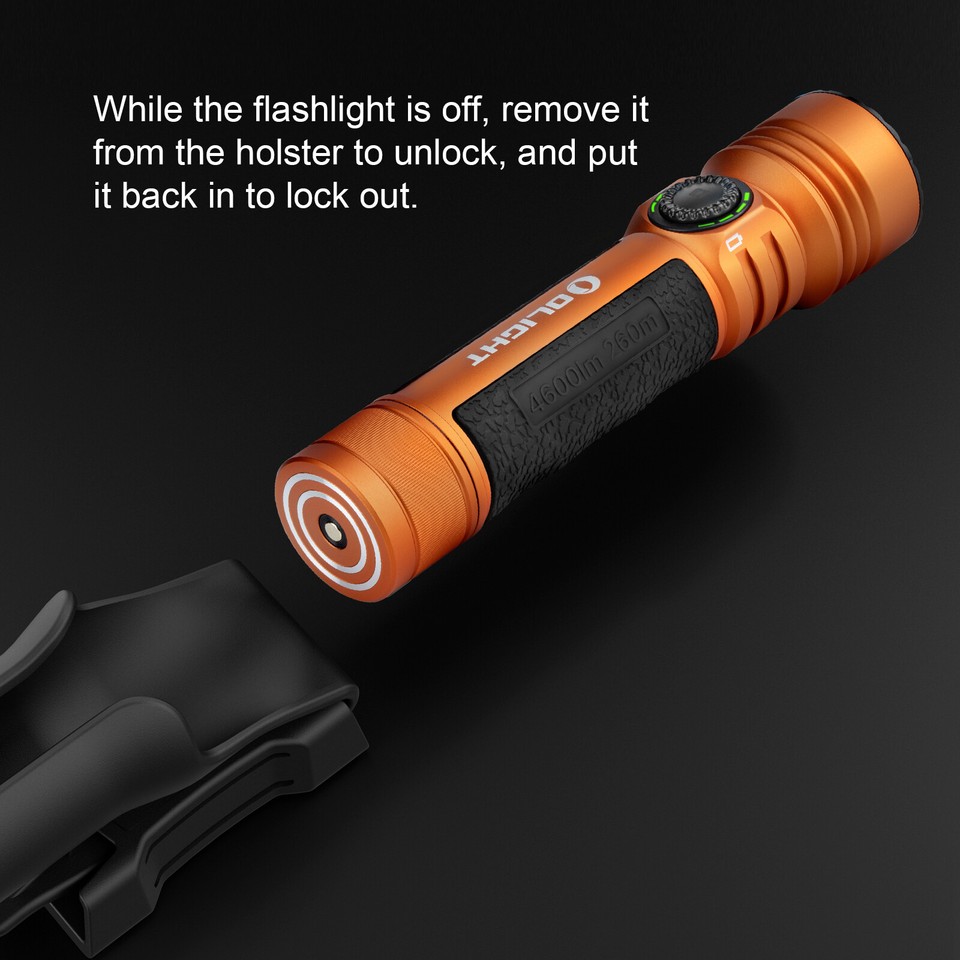 OLIGHT Seeker 4 Pro Rechargeable Flashlights with USB C Holster Orange ...