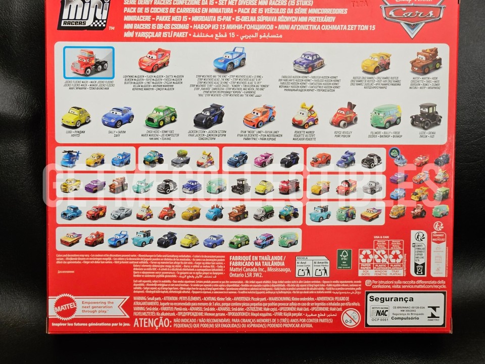DISNEY PIXAR CARS DIE CAST MINI RACERS JOCKO FLOCKO MACK 15 PACK FREE ...