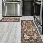 Brown Kitchen Rug Mat Farmhouse Kitchen Rugs Sets of 2 Washable Non ...