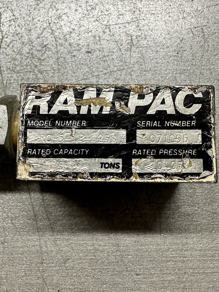 Ram-Pac Hydraulic Cylinder 5 Tons (Model # RC-5-LP-.5S) | eBay