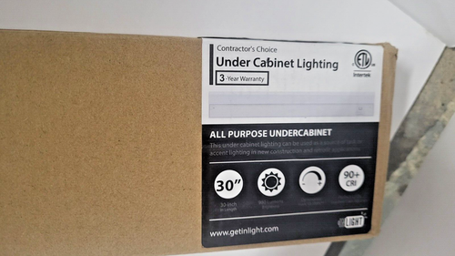 GETINLIGHT Dimmable Hardwired Only Under Cabinet LED 30-inch, Soft ...