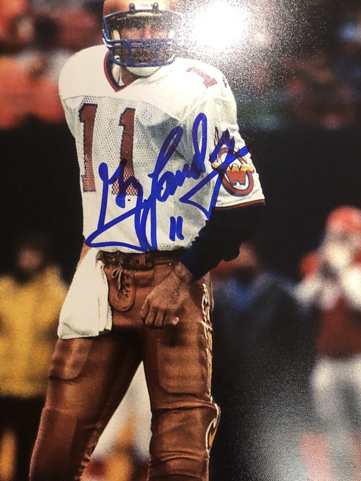 Greg Landry Signed Autographed 8x10 USFL Arizona Wranglers Photo Lions ...