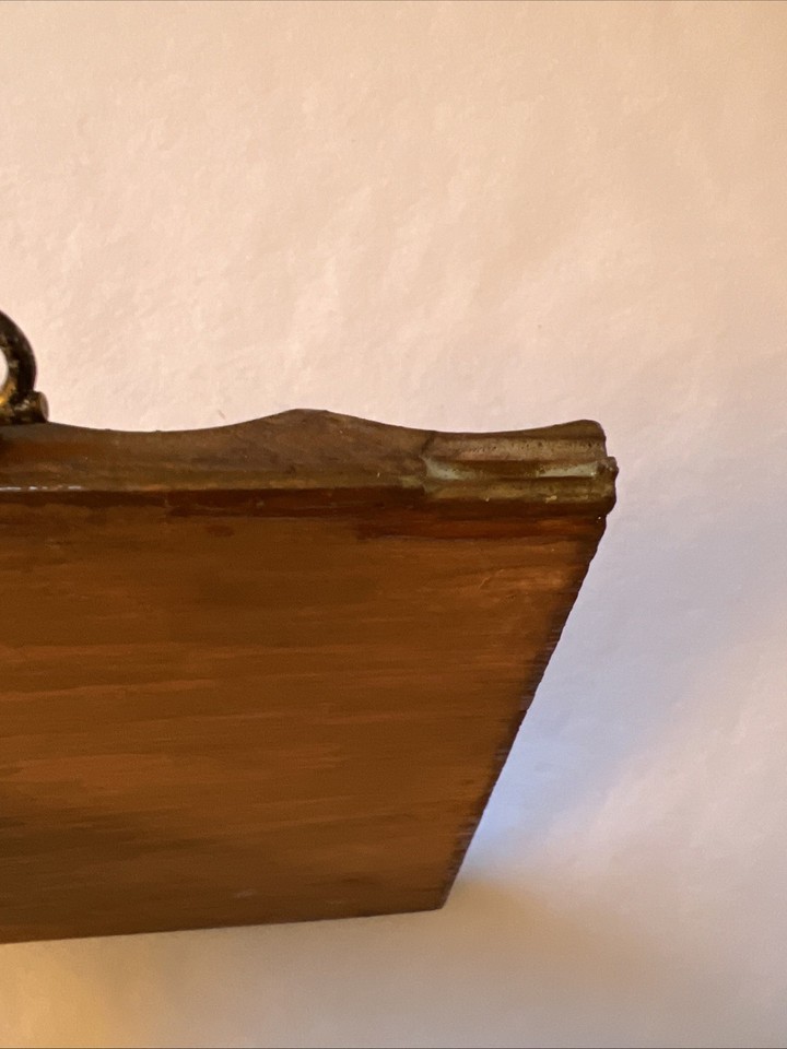 Vintage Elephant Wall Plaque Line Drawing Decoupage Lacquer Wood 6" x 5 ...