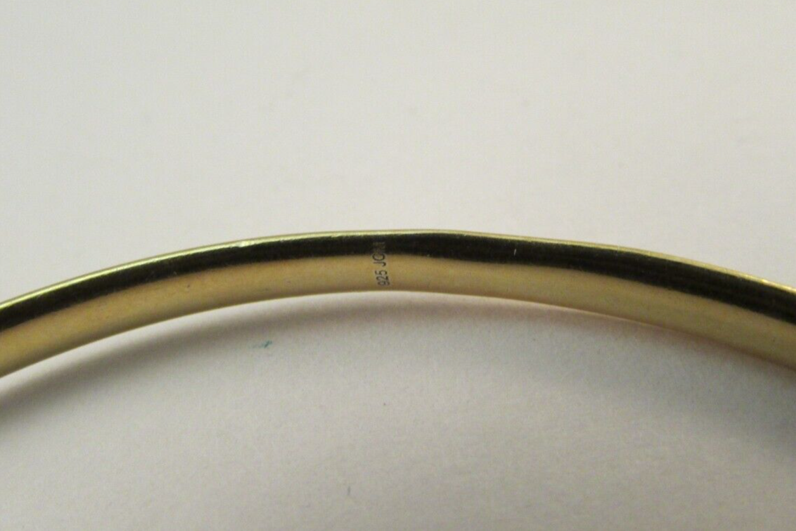JCM Gold Vermeil 925 Sterling Silver Bangle Bracelet | eBay