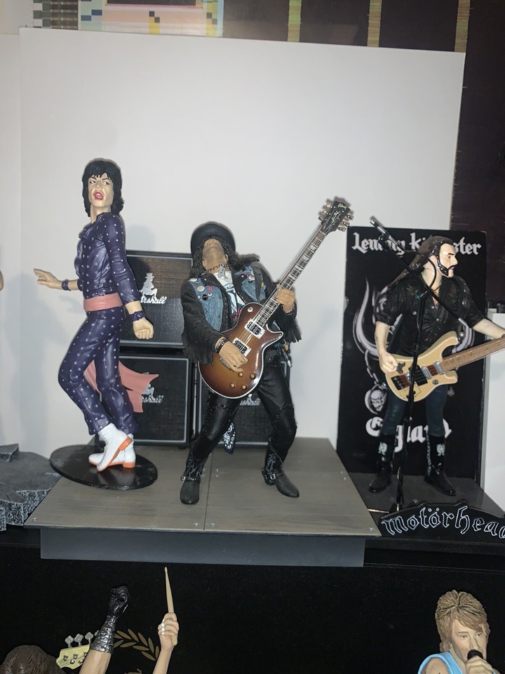 MUSIC ACTION FIGURE GIANT 35+ LOT NECA MCFARLANE Mettalica Motley Crue ...