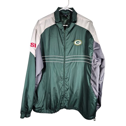 Green Bay Packers SI NFL Reebok Team Apparel Mens Green XL Windbreaker ...