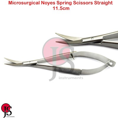 Noyes Microsurgical Scissor Spring Ophthalmic Dental Dissecting Cutting ...