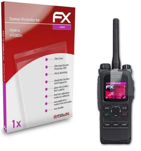 atFoliX Película Vidrio para Hytera PT560H 9H Armadura protectora ...