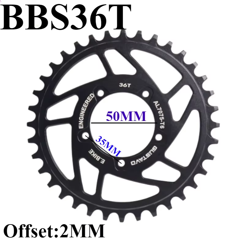 Bike Chainring 36T/34T/38T/40T for BAFANG BBS01 BBS02 BBSHD Mid-Drive ...