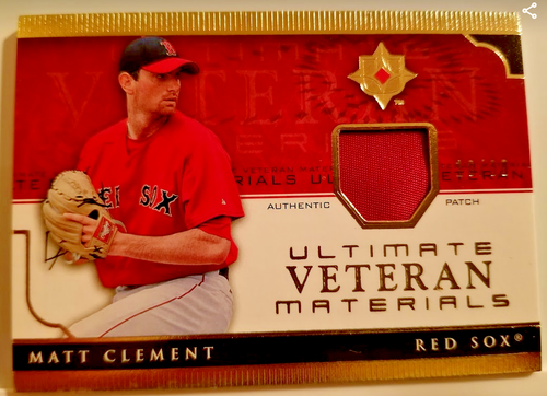 2005 Ultimate Veteran Materials MC MATT CLEMENT GU Patch Red Sox #10/30 ...