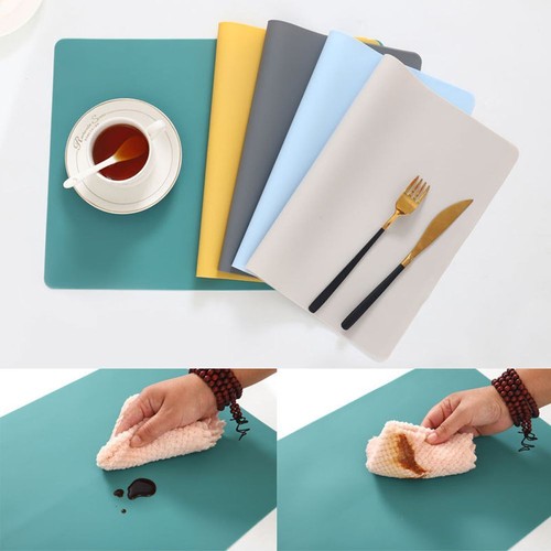 Kitchen Dining Waterproof Pad Silicone Mat Table Placemat Counter ...