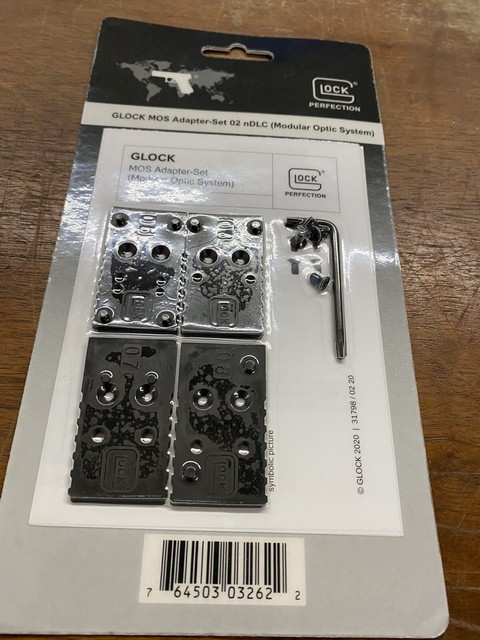 Glock Factory MOS Adapter Plates Set 02 Black nDLC (Modular Optic ...