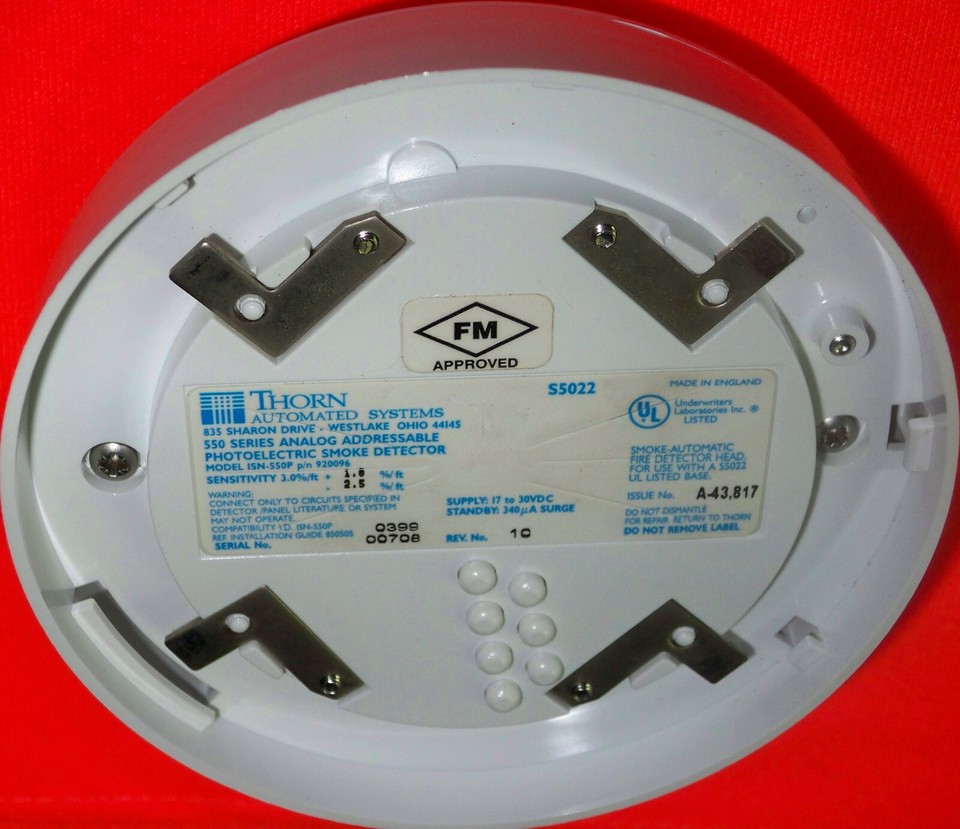 AutoCall Grinnell Thorn TFX ISN-550P Addressable Photo Smoke Detector ...