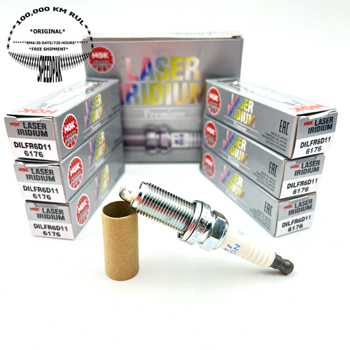 6 Pack NGK Laser Iridium Genuine Spark Plugs 6176 Premium DILFR6D11 ...