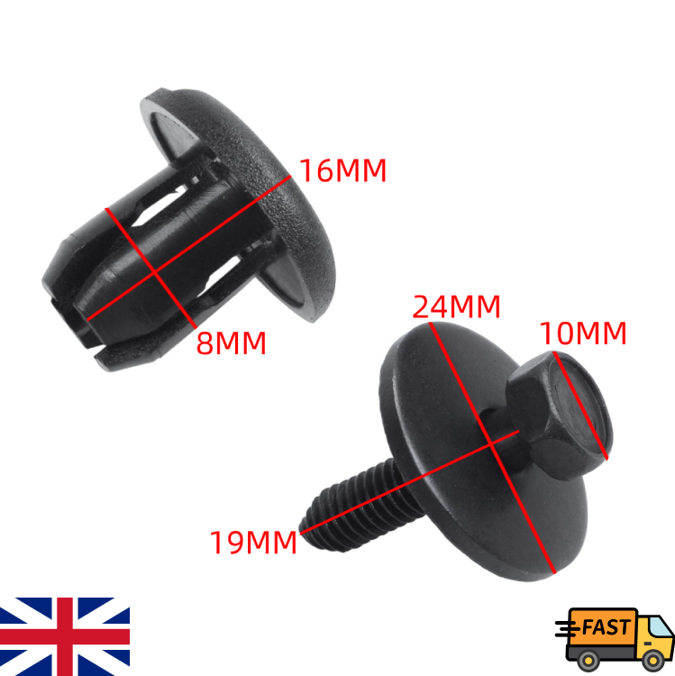 FIT TOYOTA Bumper Fender Liner Screw with Plastic Retainer Clip ...