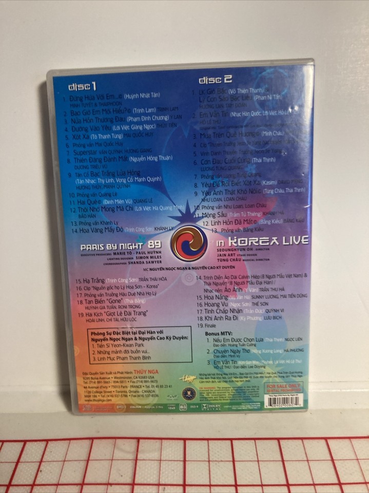 Paris By Night 89 Vietnamese DVD Live in Korea (DVD, 2 Disc Set) | eBay