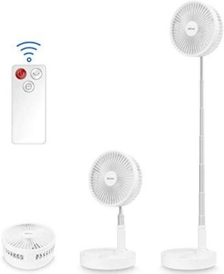 AICase Stand Fan,Folding Portable Telescopic Floor/USB Desk Fan with ...