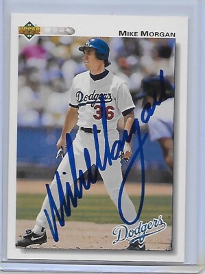 Baseball Card IP auto MIKE MORGAN CHICAGO CUBS 1992 Upper Deck | eBay