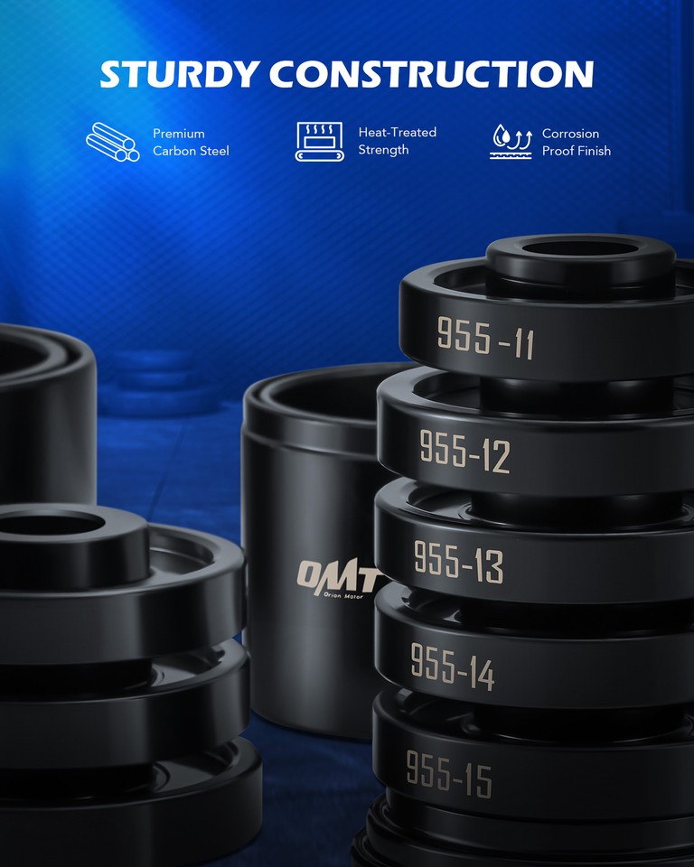 OMT 34pc Front Wheel Bearing Press Tool and 2 4WD Ball Joint Press Tool ...