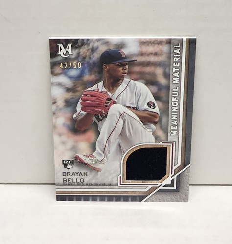 BRAYAN BELLO 2023 Topps Museum Meaningful Materials ~ Red Sox ROOKIE ...