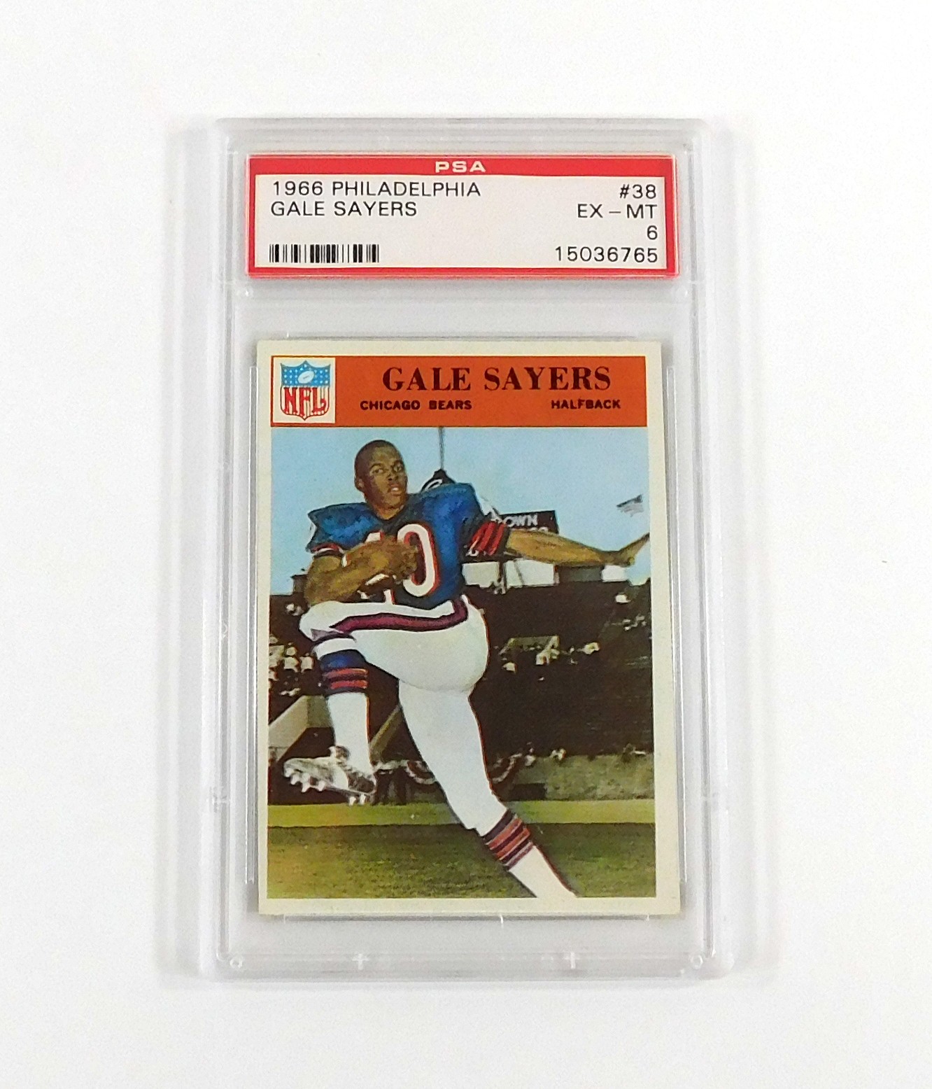 1966 Philadelphia Football Gale Sayers Rookie #38 Chicago Bears PSA 6 ...