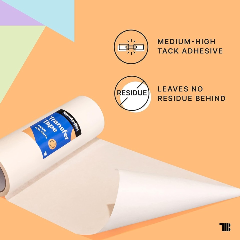 Transfer Tape for Vinyl 24 inch x 100 feet Paper with Layflat Adhesive. Ameri | eBay