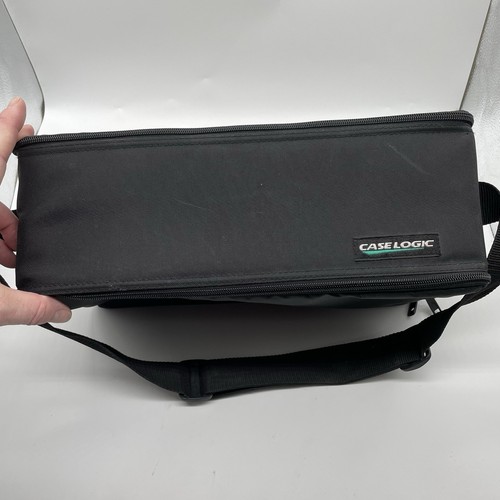 Case Logic 60 Cassette Tape Carrying Case Black Travel Storage Double ...