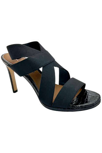Donald Pliner Women's Katja Basic Elastic Heeled Sandal Black | eBay