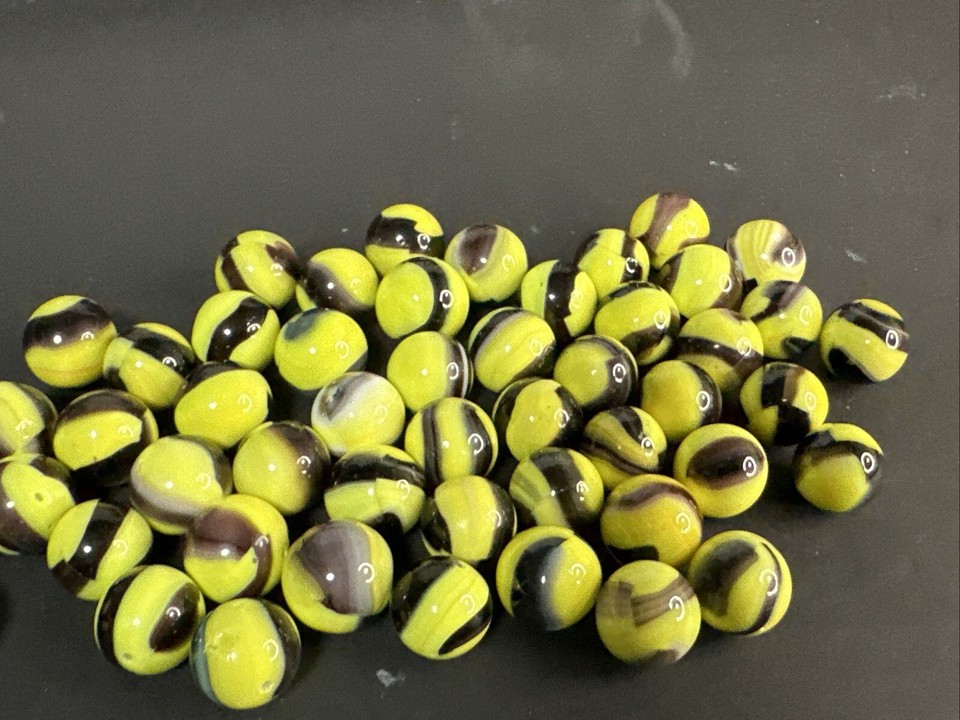 Marble King Bumblebee Marbles .59-.630” - Vintage Lot of 50 | eBay