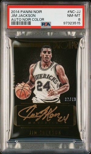 JIM JACKSON AUTO PSA 8 2014 Panini Noir Color POP 1 NONE HIGHER /49 ...