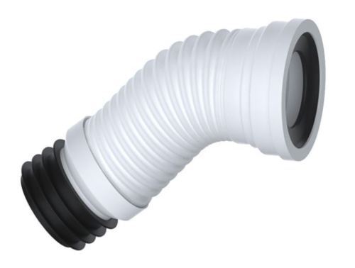 Toilet WC Pan Connector 4" (110mm) Viva Offset,Flexible,Bend,Straight ...