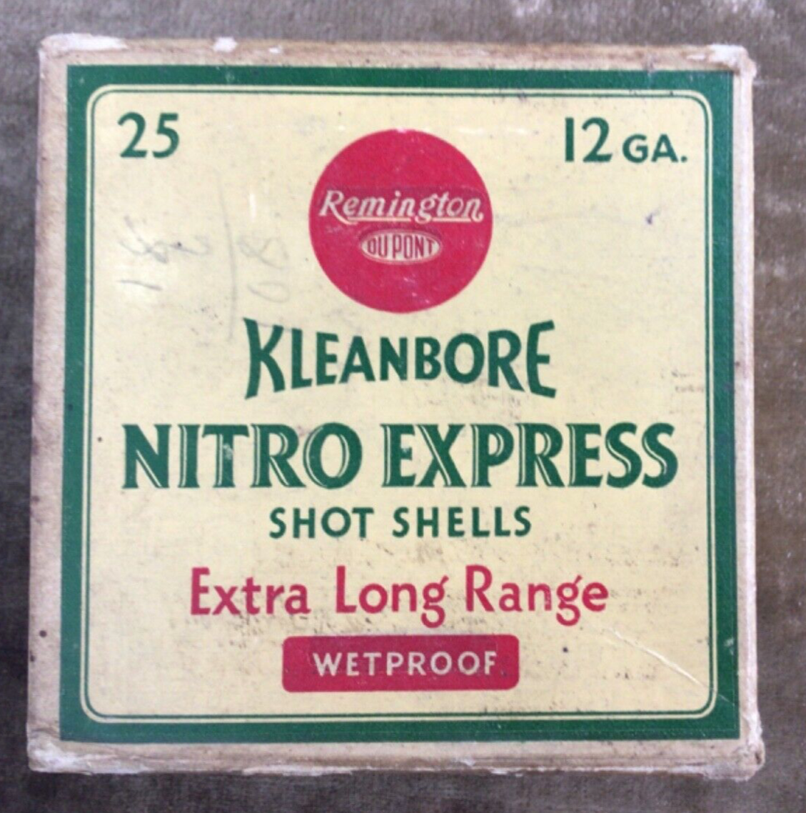 Vintage Remington DuPont Kleanbore Nitro Express GA. Shotgun Shells ...