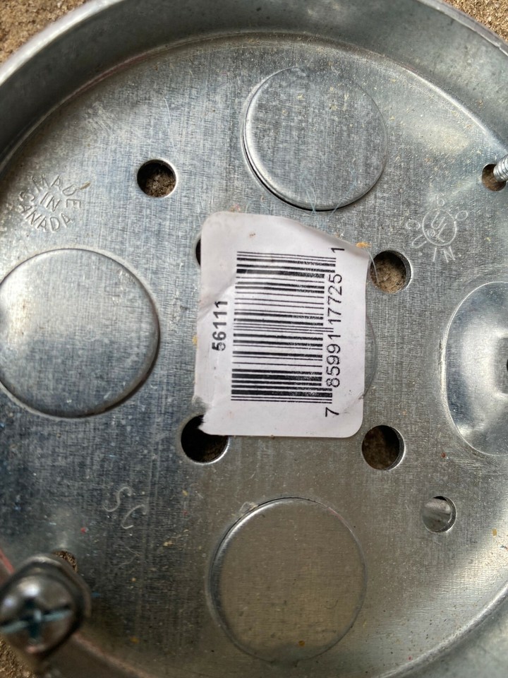 Steel City 56111 Round Pancake Ceiling Box, Steel, 4" x 1-1/2" (Lot of ...