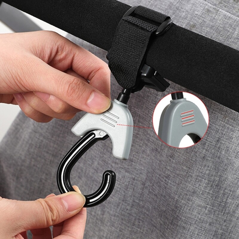 Pram Hook Stroller Organizer Bag Hooks 360 Rotation Purse Hooks for ...