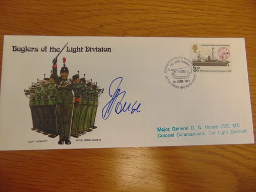 FIRST DAY COVER BUGLERS OF THE LIGHT DIVISION 1974 - SIGNED-GEN HOUSE ...