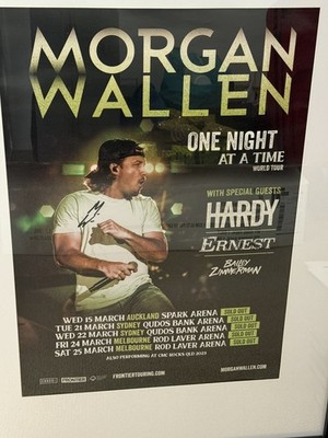 Morgan Wallen Hand Signed Autograph Tour Poster Country Music ...