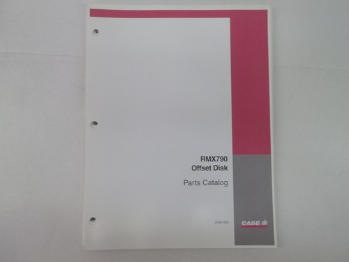 Case IH Model RMX790 Offset Disk Parts Catalog | eBay