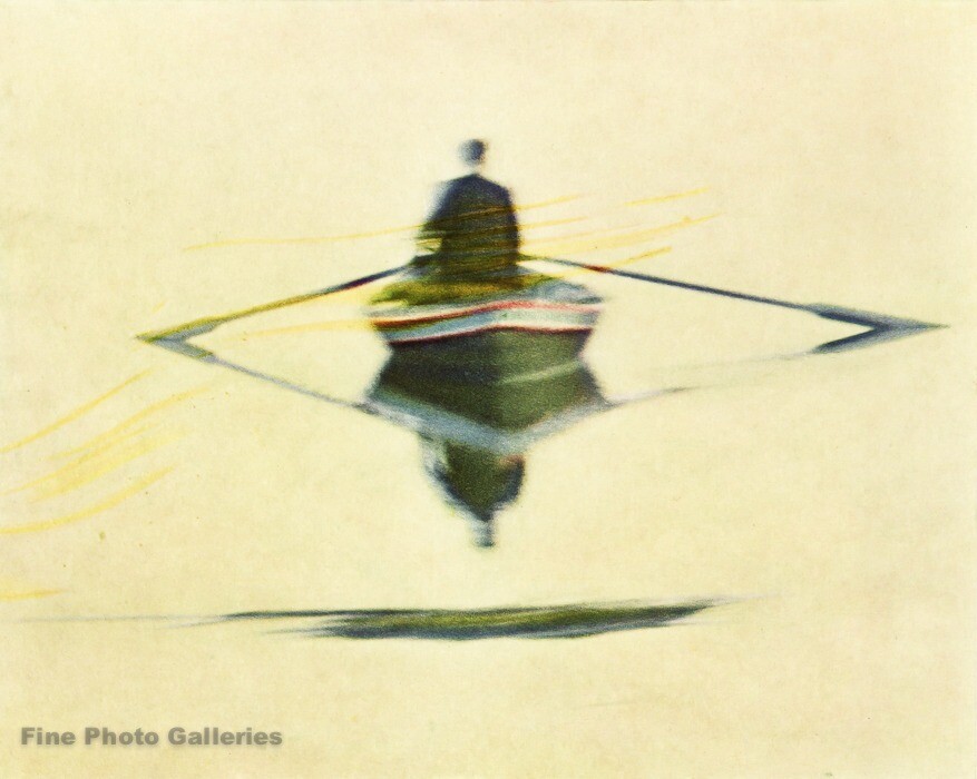 1951 Irving Penn Man Row Boat Fishing Seine River Paris Surreal Photo ...