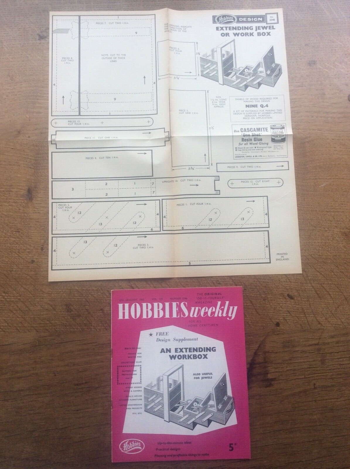 1960 Hobbies Weekly Magazine with Fold out Plan Design to make ...