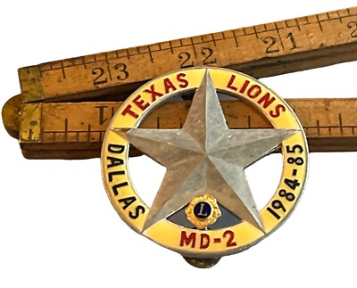 Lions Club Dallas Texas Star MD-2 1984-5 Clutch Back Pin | eBay