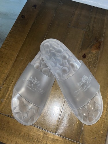 Coach Ulyssa Clear Rubber Slide 8.5 | eBay