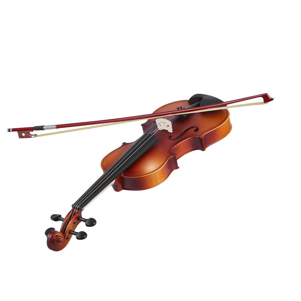 Violin 4/4 Size Fiddle Set for Adult Beginners with Case Rosin Brown | eBay