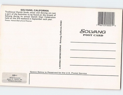 Postcard Danish Days Solvang California USA | eBay