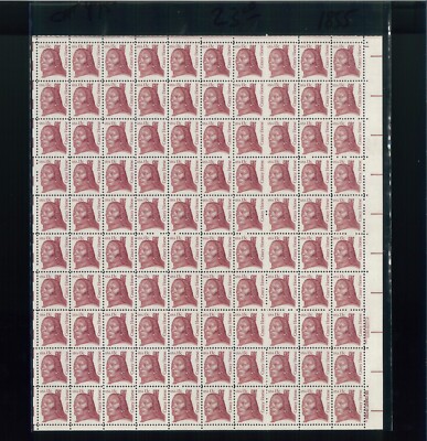 United States 13¢ Chief Crazy Horse Postage Stamp #1855 MNH Full Sheet ...