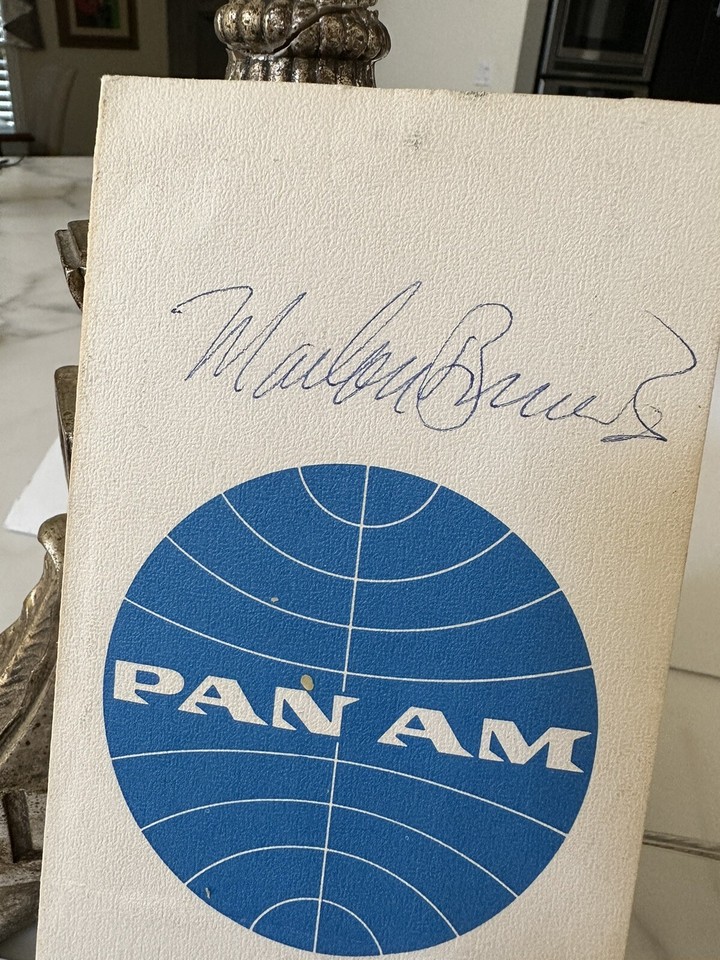 Marlon Brando Autographed Pan Am Plane Ticket With JSA LOA | eBay