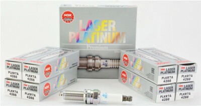 Set of 8 NGK 4288 PLKR7A Premium Laser Platinum Spark Plugs | eBay