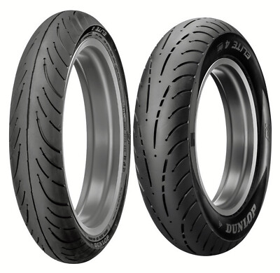 New Dunlop 130/90B16 & 150/80B16 Elite 4 Tire Set For Harley, Kawasaki ...