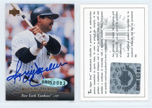 REGGIE JACKSON 1995 UPPER DECK BASEBALL #AC1 Autograph AUTO CARD w/UDA ...