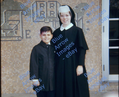 1968 35mm Slide Catholic Nun in Habit Boy Child Church #2968 | eBay